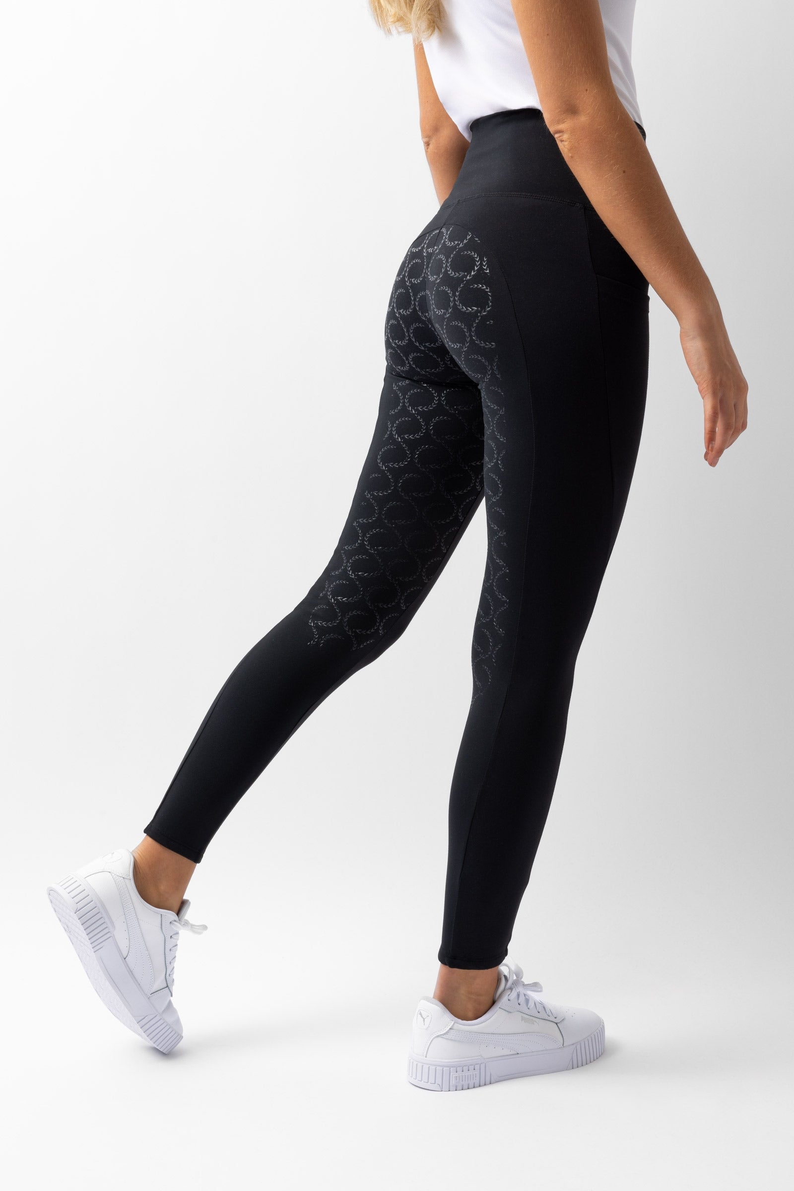 Horze Gillian Women's Full Seat Compression Tights - Black – horze