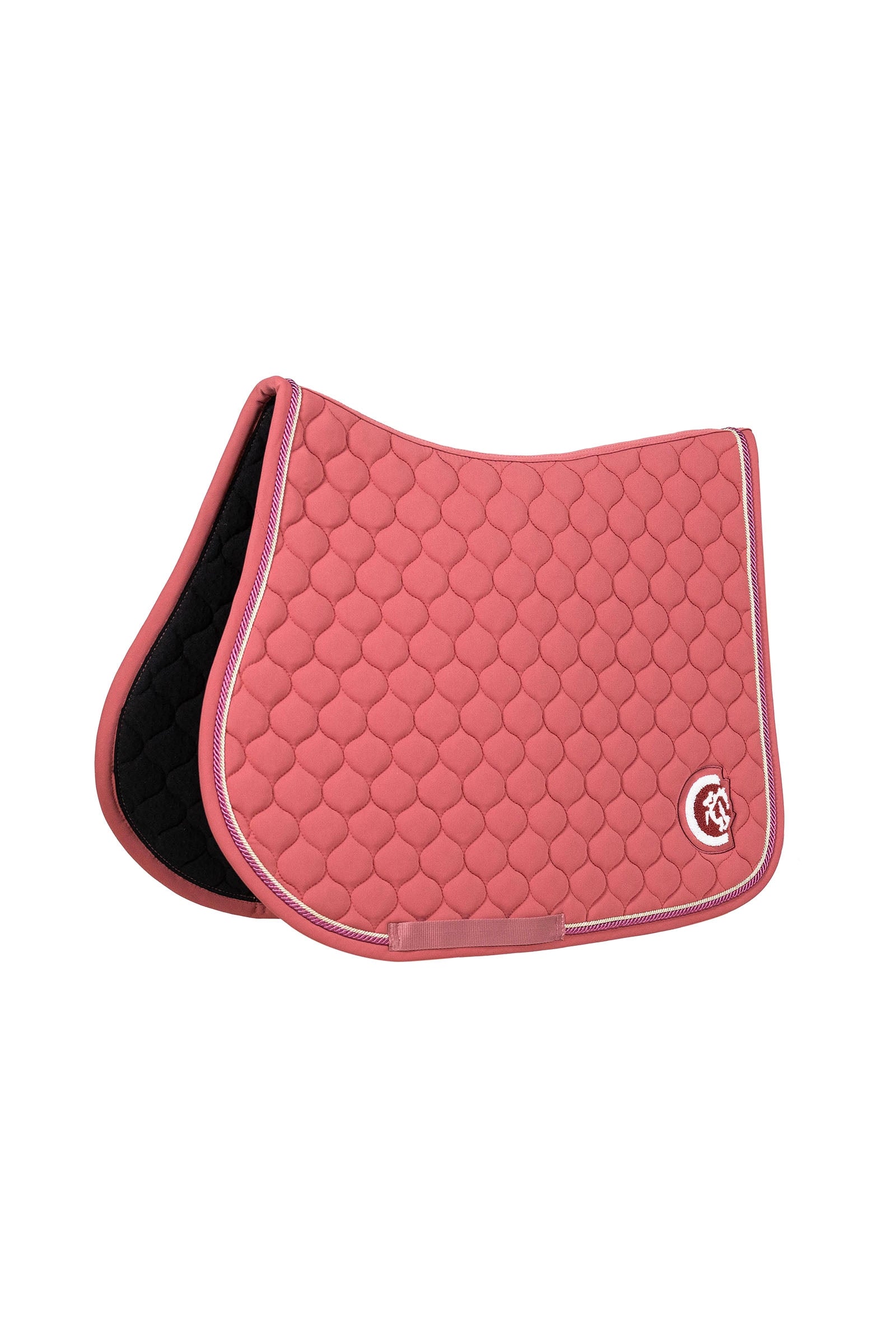 Jumping Saddle Pad onion quilt 3D logo fuchsia F – horze